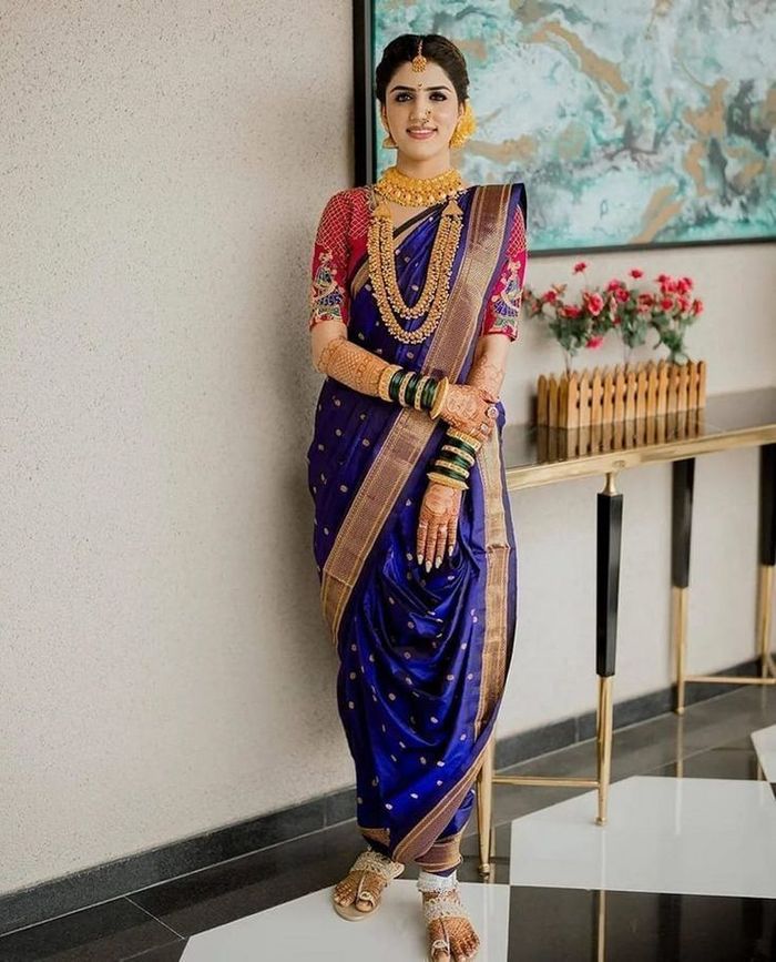 Marathi Bride Nauvari Look