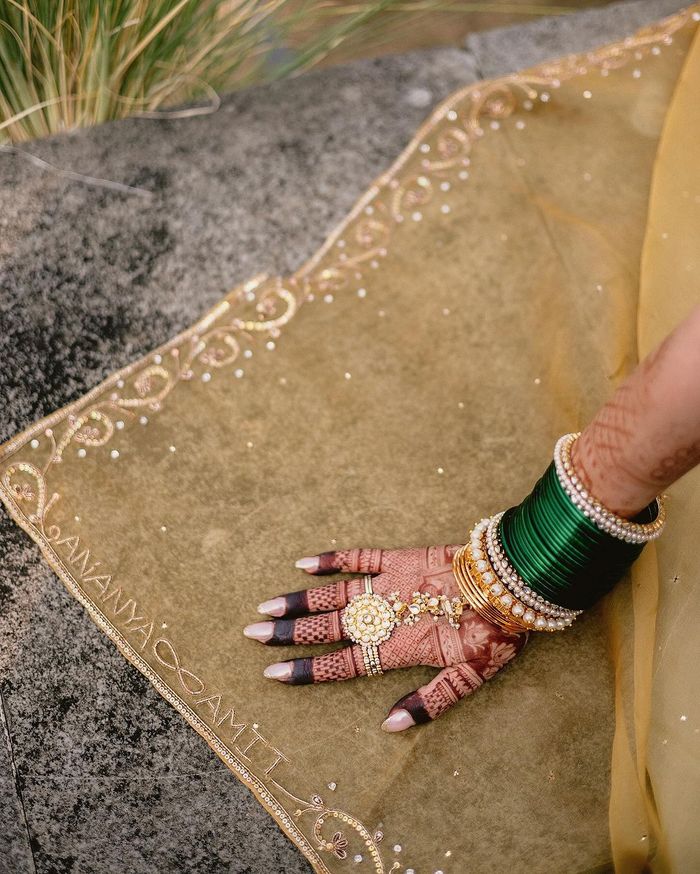 Marathi bride green bangles store