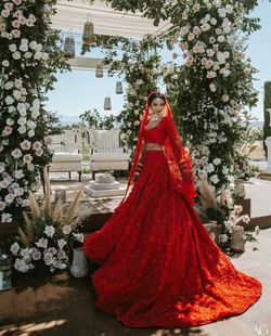 Modern Red Indian Wedding Dresses
