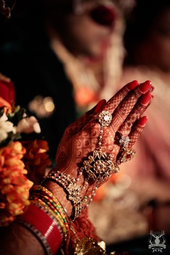 Photo of Bridal Portrait While Ceremony Rituals