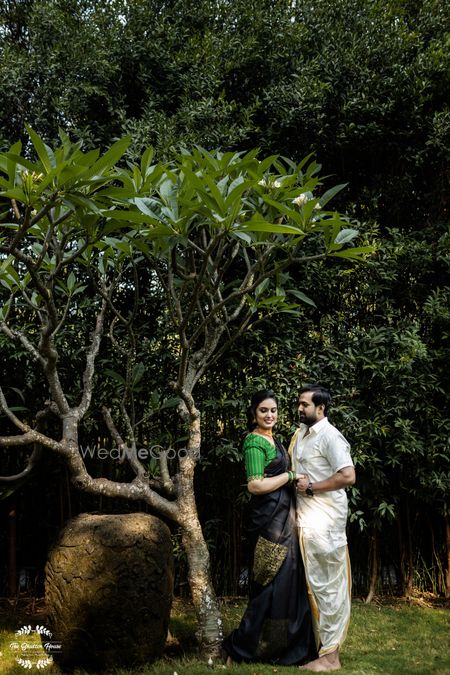 Photo of Tree decor with genda phool strings.