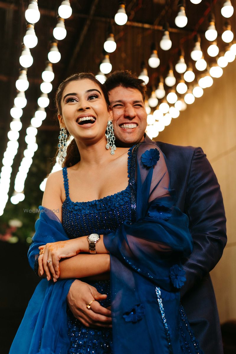 Photo of Cute sangeet couple portrait