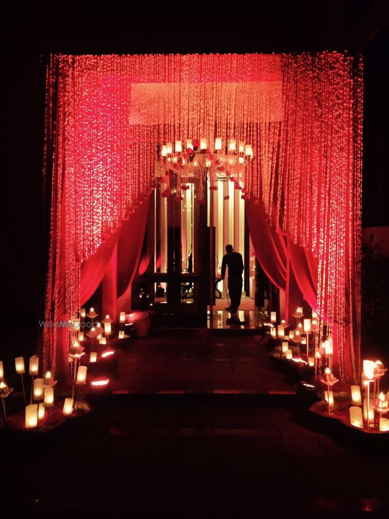 Photo of floral strings entrance decor