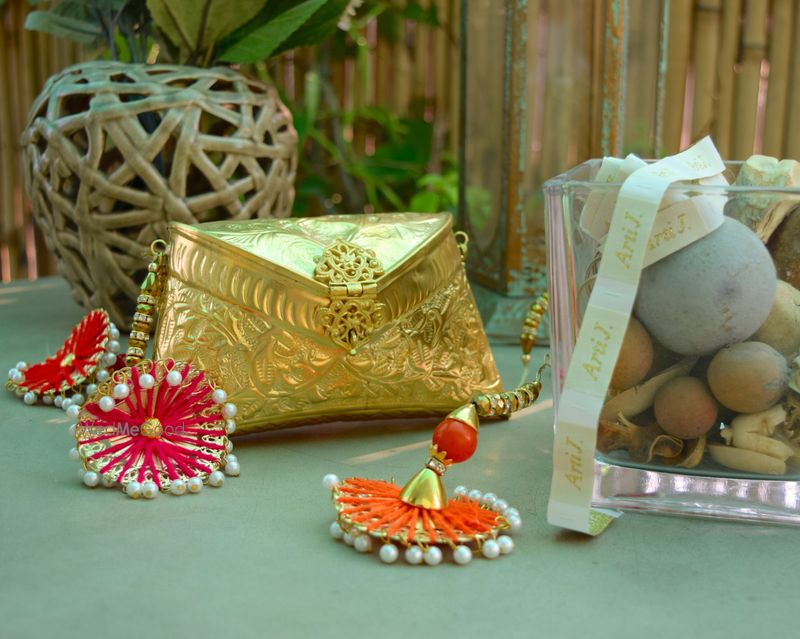 Photo of gold metallic engraved bag