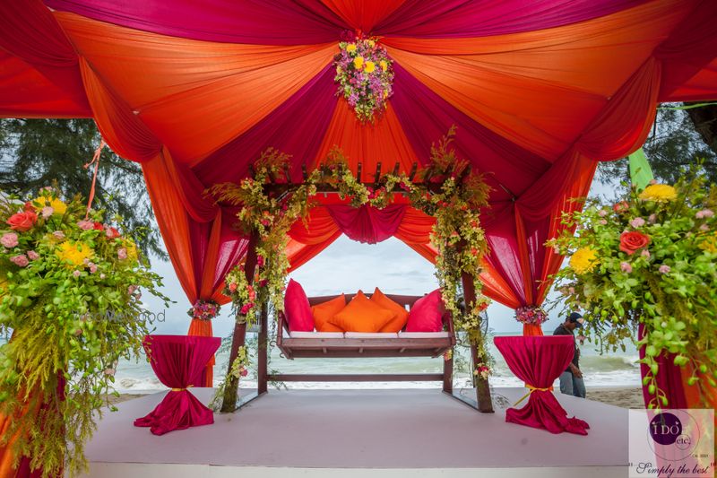 Photo of bride and groom seat