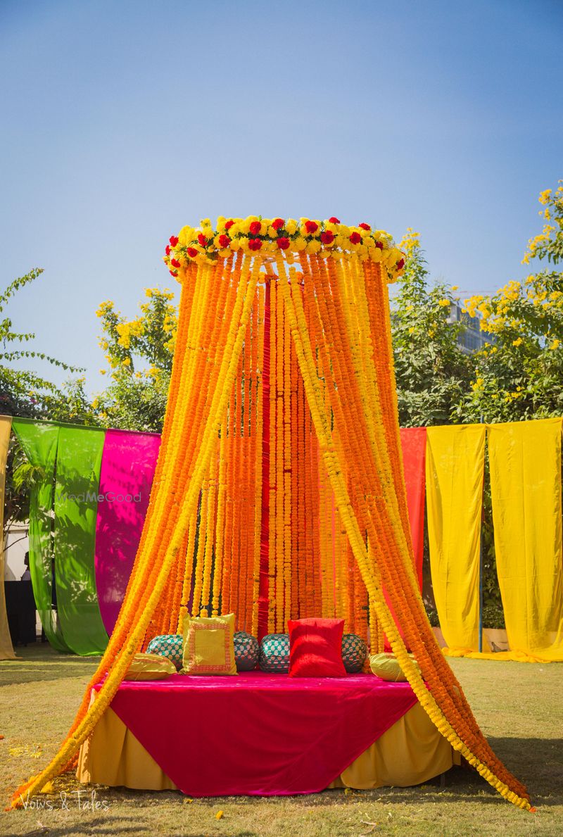 Photo of Marigold mandap for mehendi