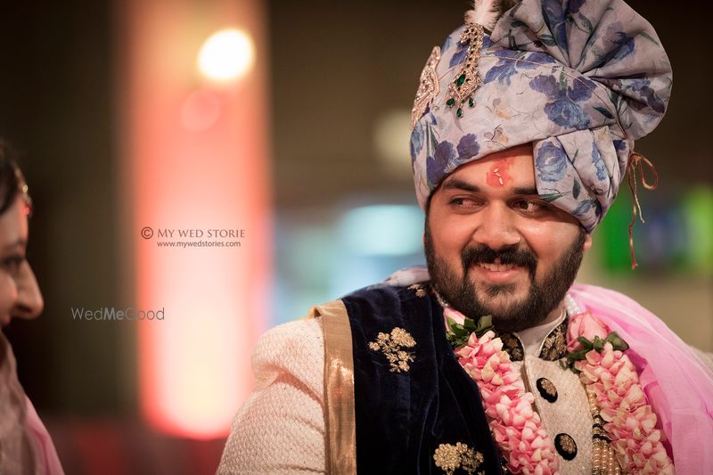 Photo of Unique floral safa in blue