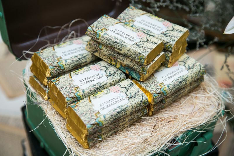 Photo of Customised Maps Packaging on Favors