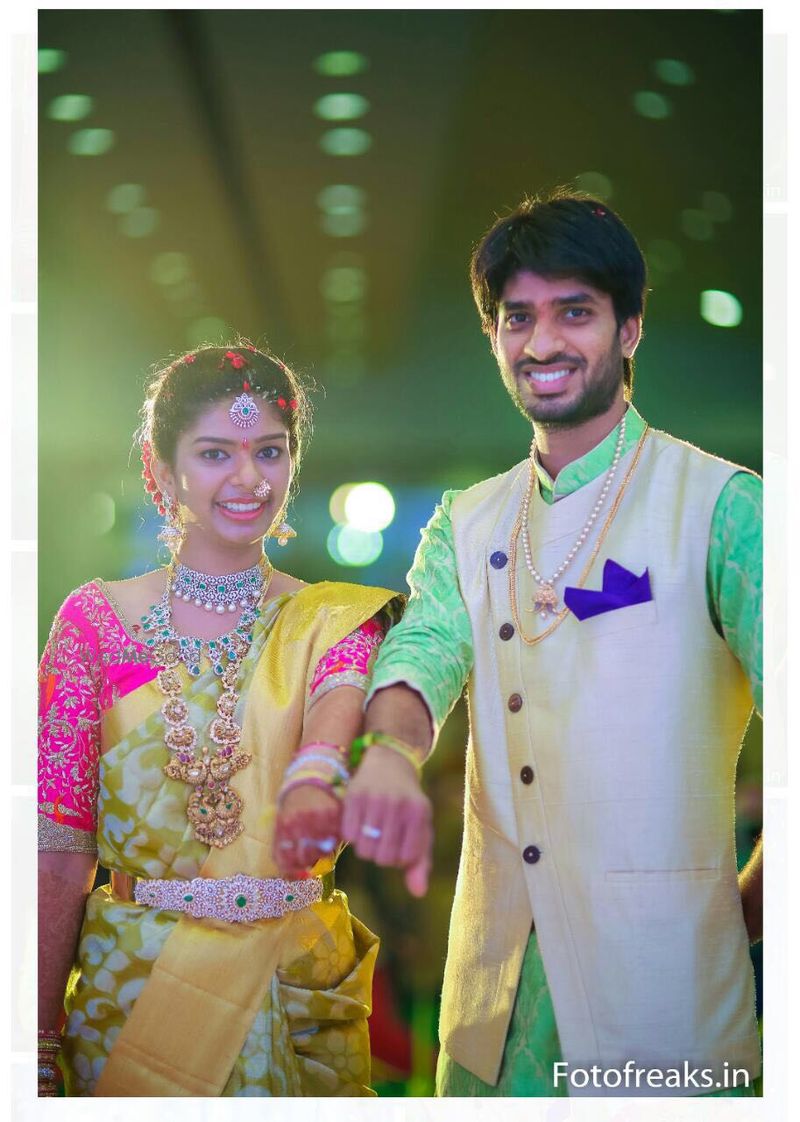 Photo of South Indian bride and groom on wedding