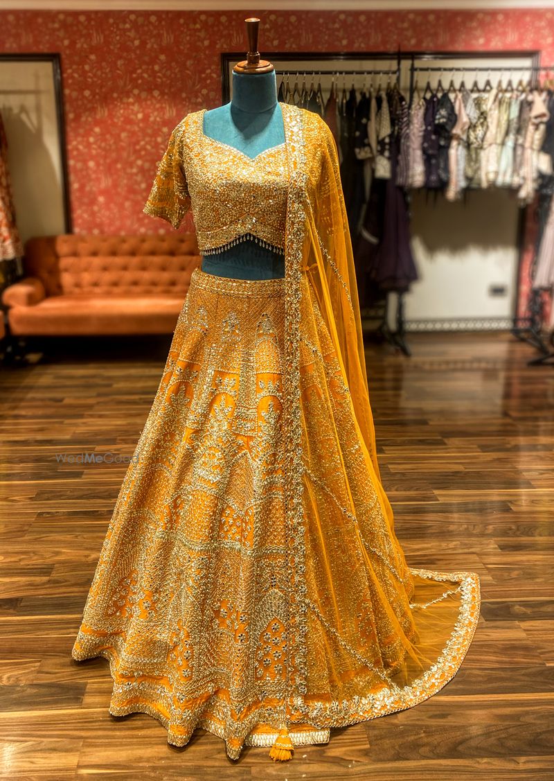 The rust lehenga is a perfect representation of art and culture. This ...