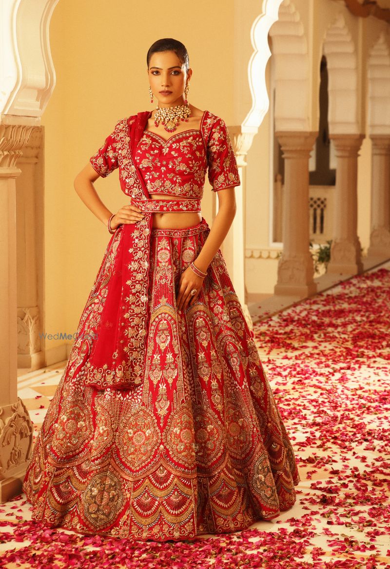 this is our stunning garment based on pure red raw silk paired with a ...