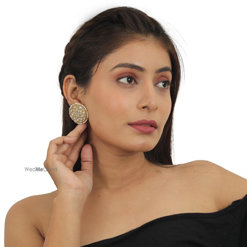 RIANA NEACKLACE JEWELLERY WHITE JADTAR STONE HEAVY LONG