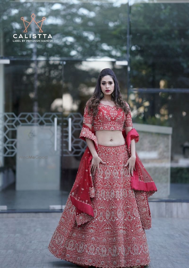 Rustic Color Lehenga with Zardosi Embroidery