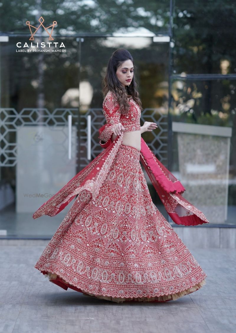 Rustic Color Lehenga with Zardosi Embroidery